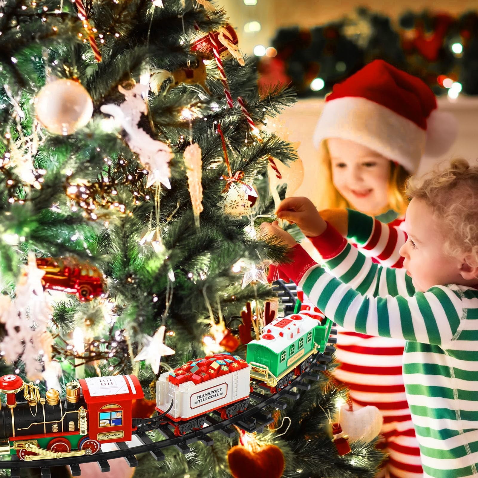 Christmas Train Set Classic Christmas Train Set with Lights and Sounds ...