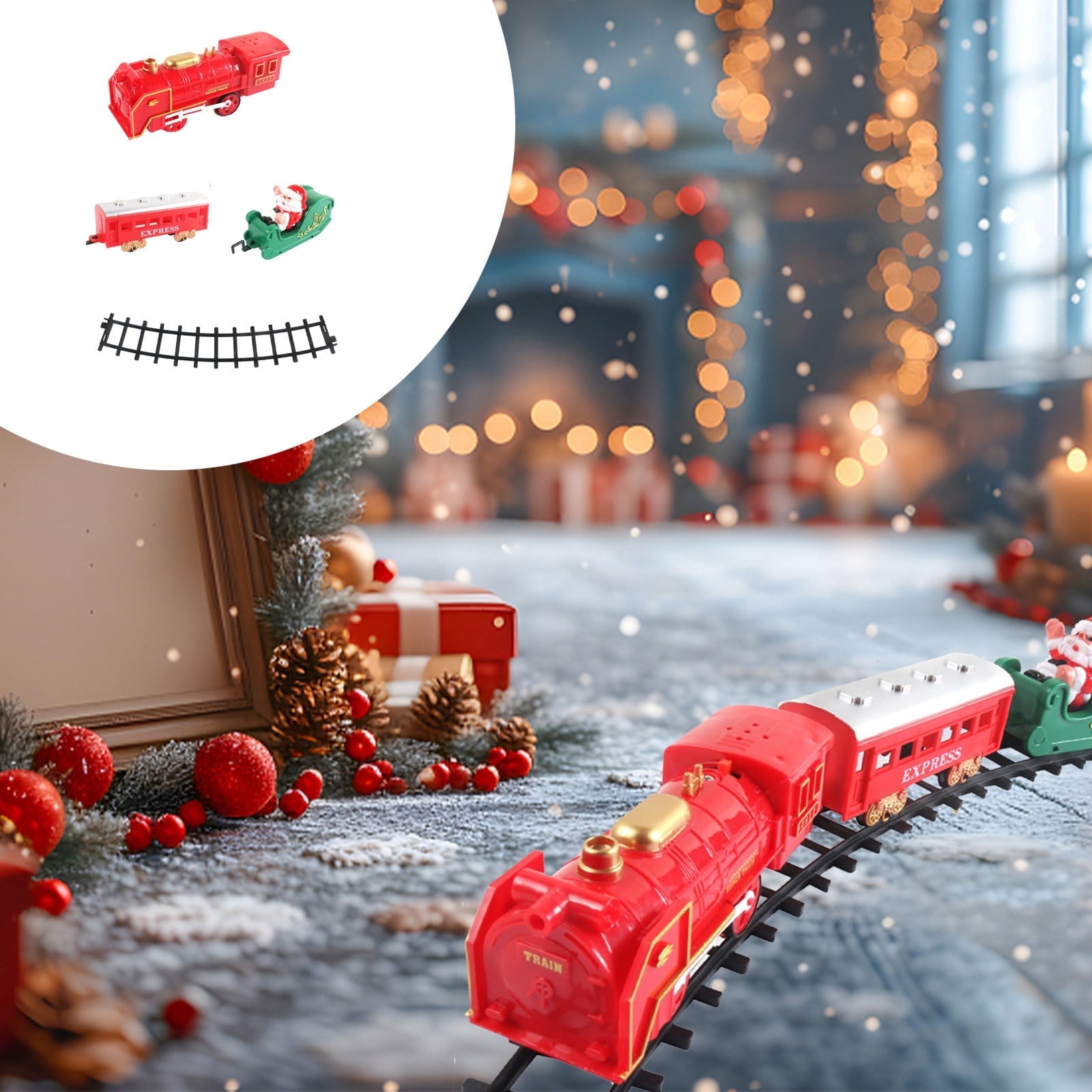 Christmas Train Set with Lights and Music, Interactive Train Toy for ...