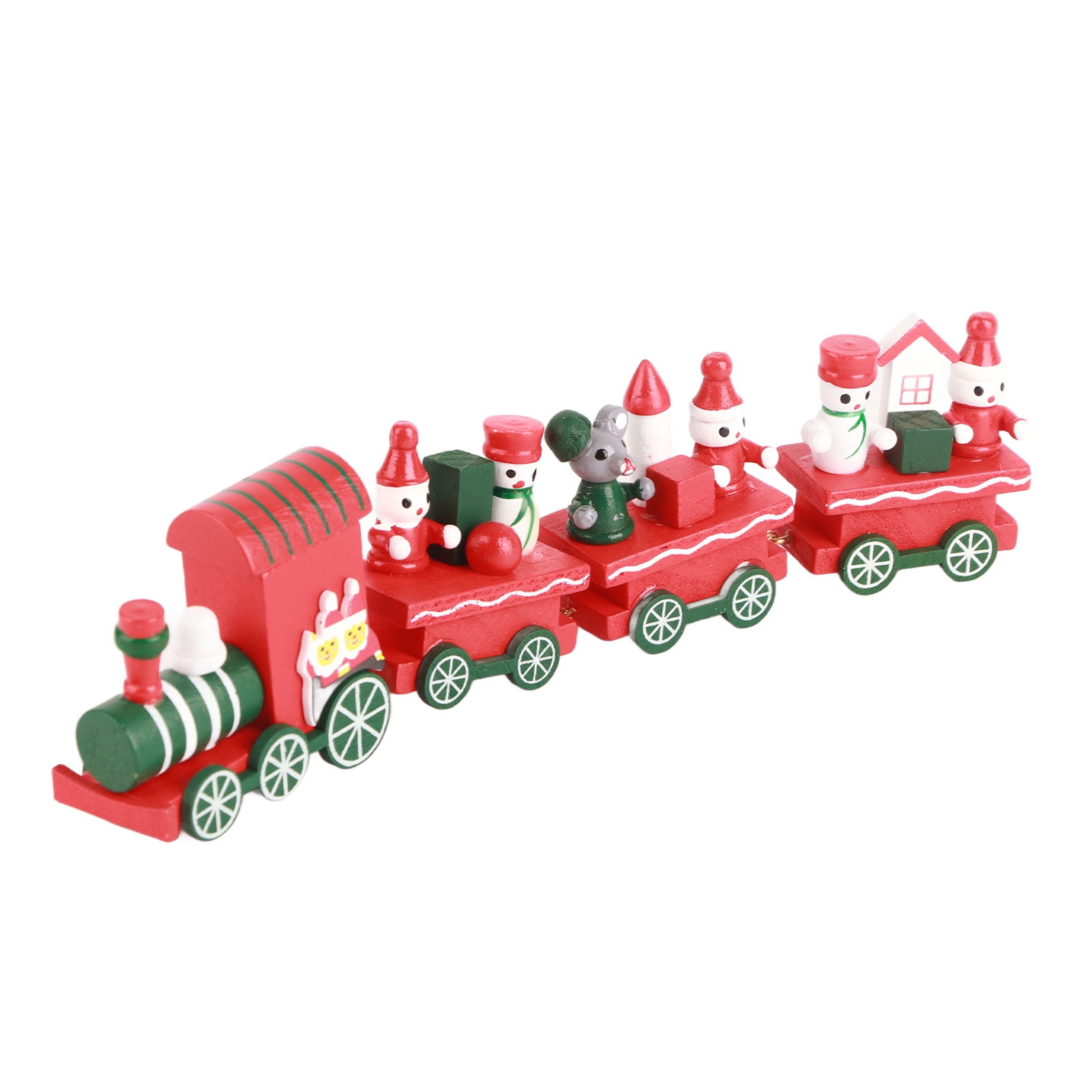 Christmas Train Toys Set Miniature Color Cartoon Christmas Train Model ...