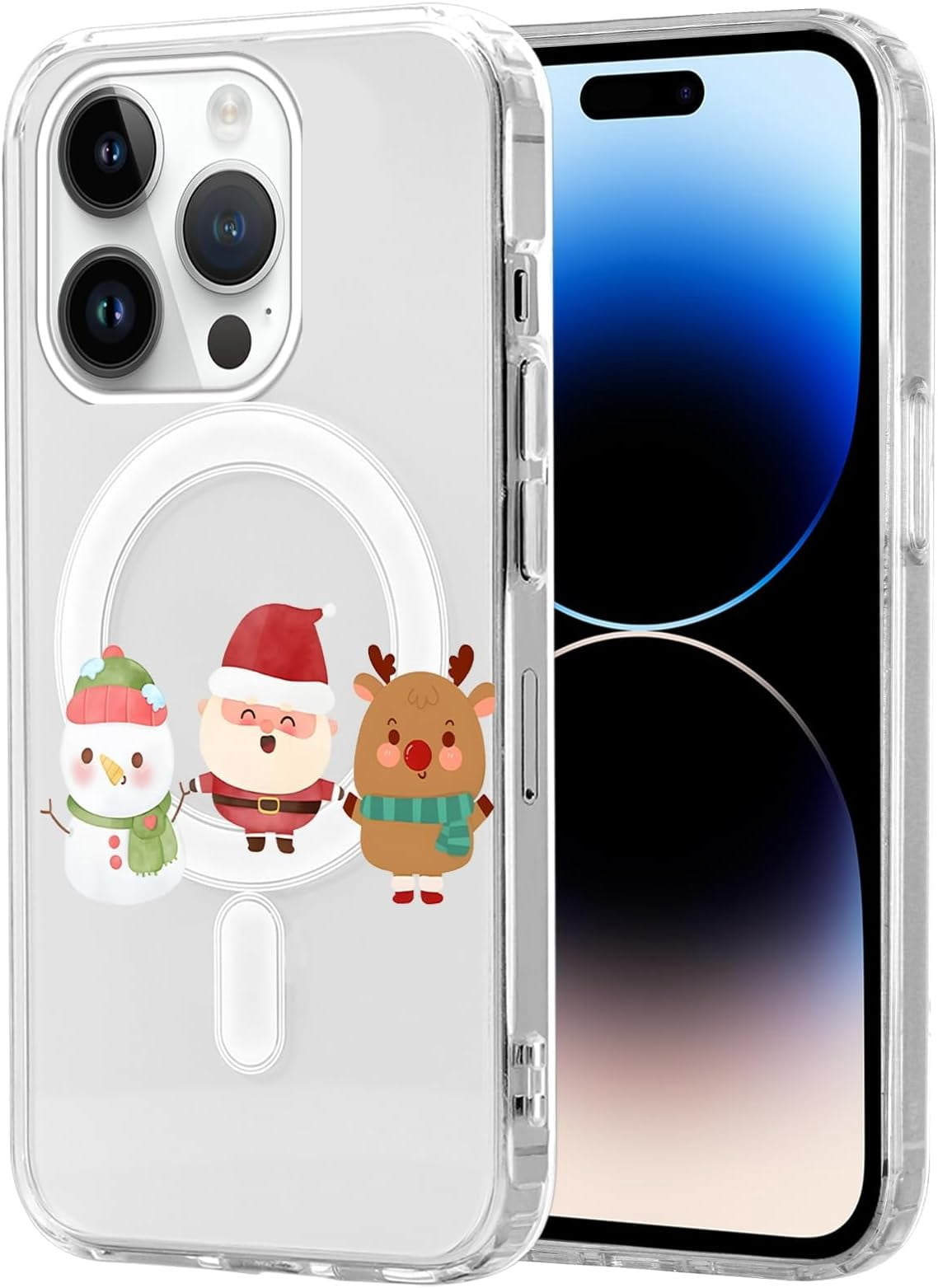 Christmas Transparent Magnetic Case for iPhone 11 6.1", Built-in ...