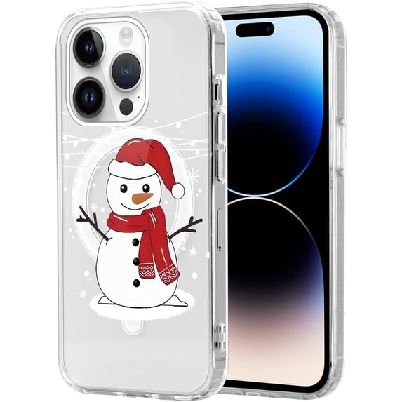Christmas Transparent Magnetic Case for iPhone 12 Mini 5.4", Built-in ...