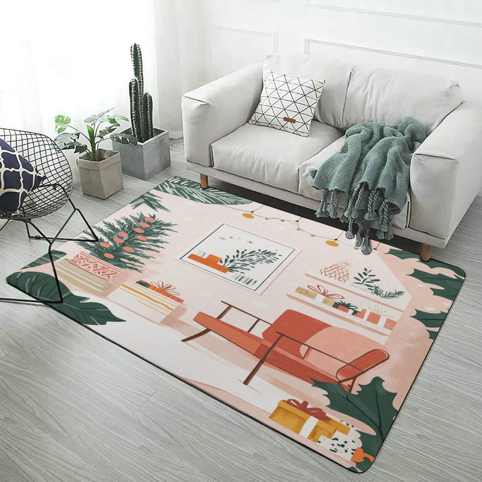Christmas Tree (28) Area Rugs Carpet Suitable for Living Room Kitchen ...
