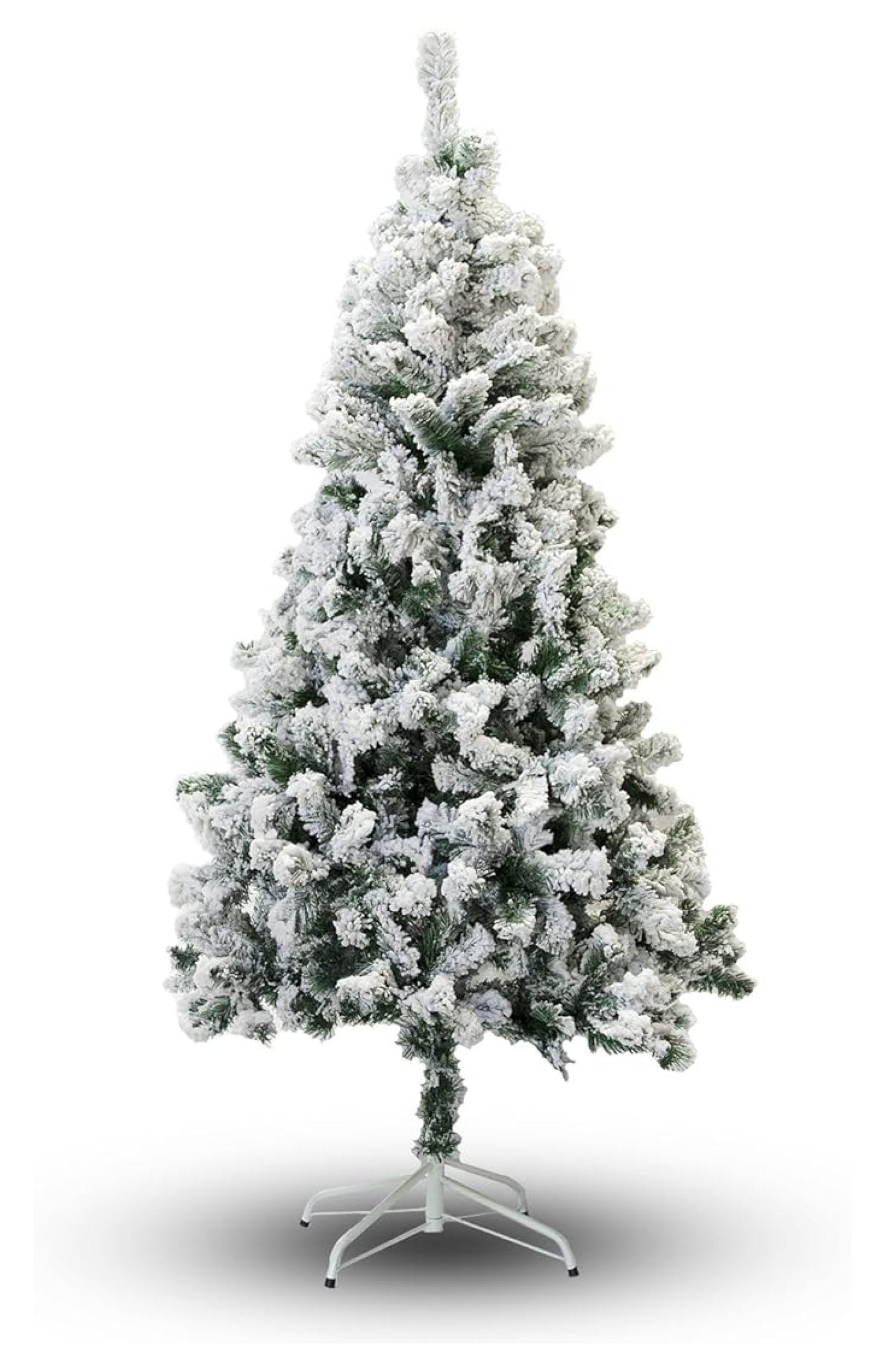 Christmas Tree 6ft Flocked Snow - Pre-Lit or Unlit Artificial Pine Tree ...