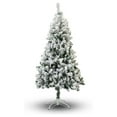 Christmas Tree 6ft Flocked Snow - Pre-Lit or Unlit Artificial Pine Tree ...
