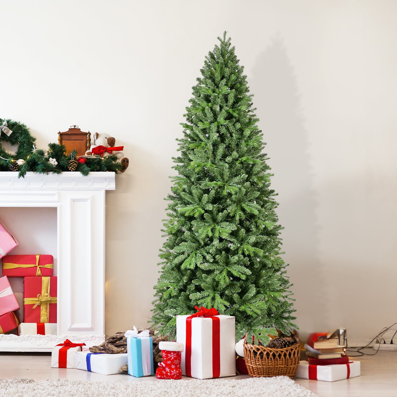 Christmas Tree 7.5ft Artificial Tree Outdoor Indoor Green Dunhill Fir ...