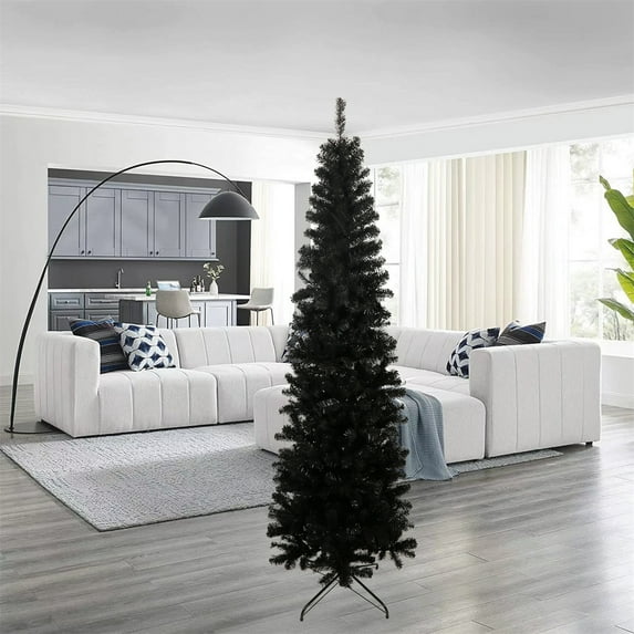 Christmas Tree, 7.5ft Slim Artificial Christmas Tree with Collapsible ...