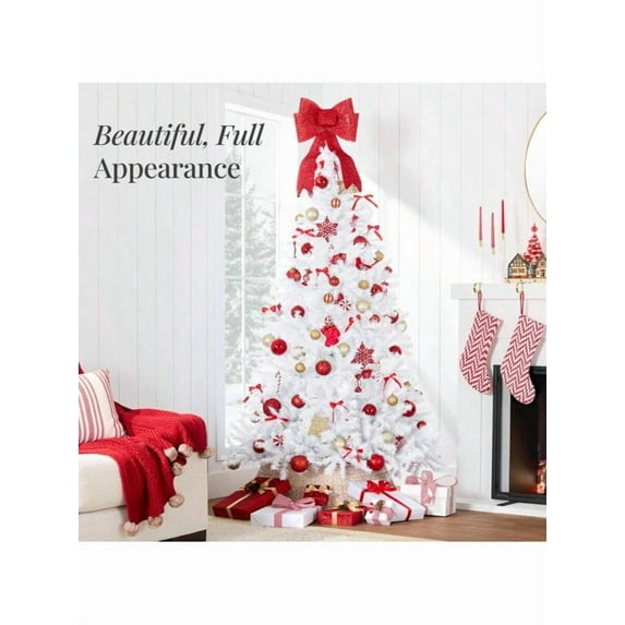 Christmas Tree 7FT/8FT Artificial Tree With Pine Cone And Red Fruit ...
