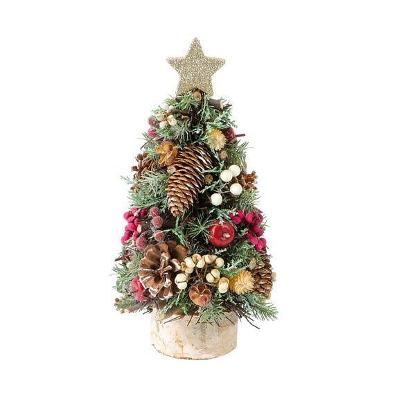 Christmas Tree Adorned with Pine Cones And Red Berries, Suitable for ...