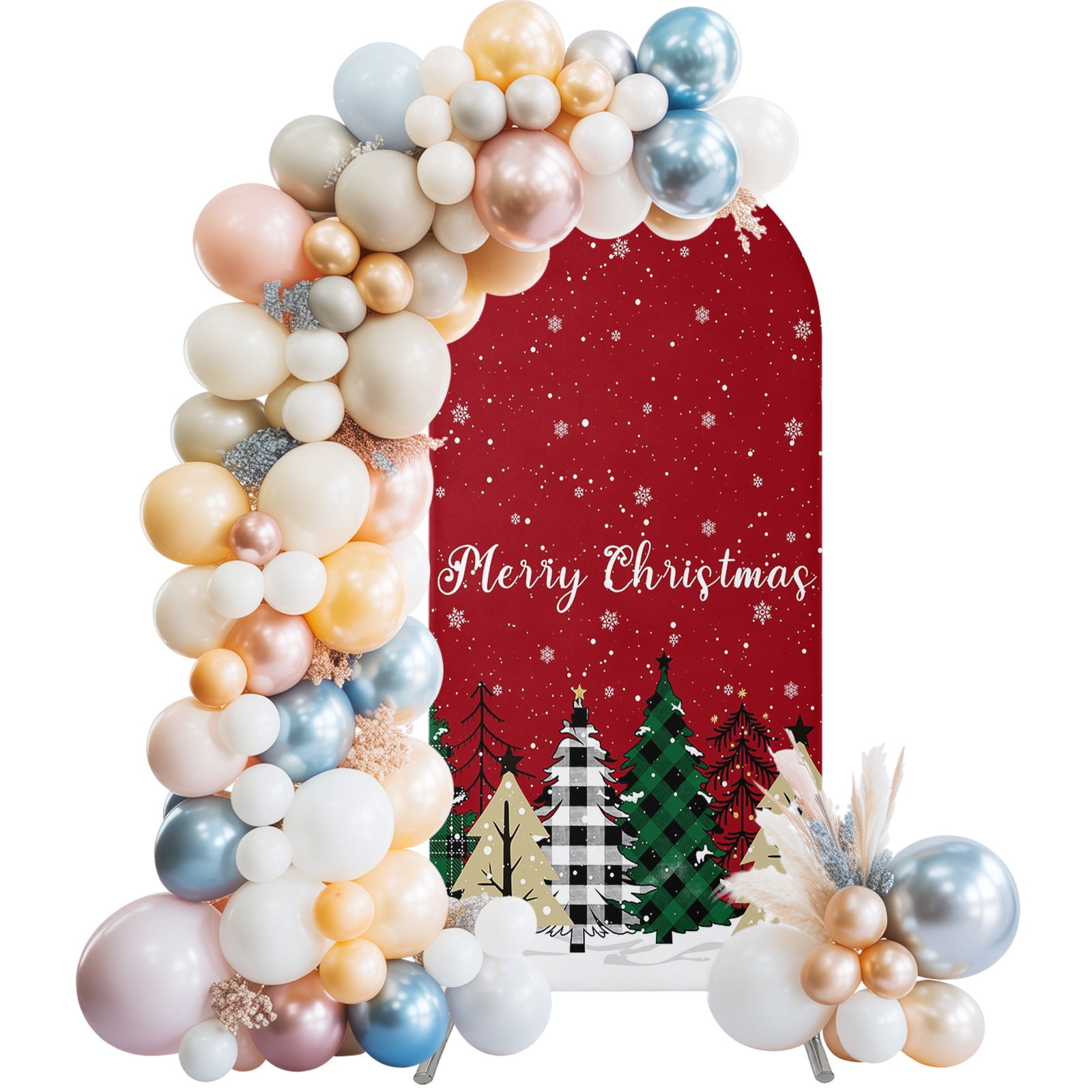 Christmas Tree Arch Backdrop Cover 6.6x3.3 Ft,Spandex Wedding Arch ...