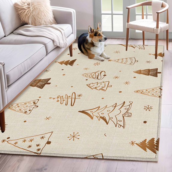 Christmas Tree Area Rug 3x5 FT, Non Slip Entryway Bedside Carpet ...