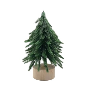 Hibiscsu Desktop Miniature Christmas Trees Mini Pine Tree with Snow and ...