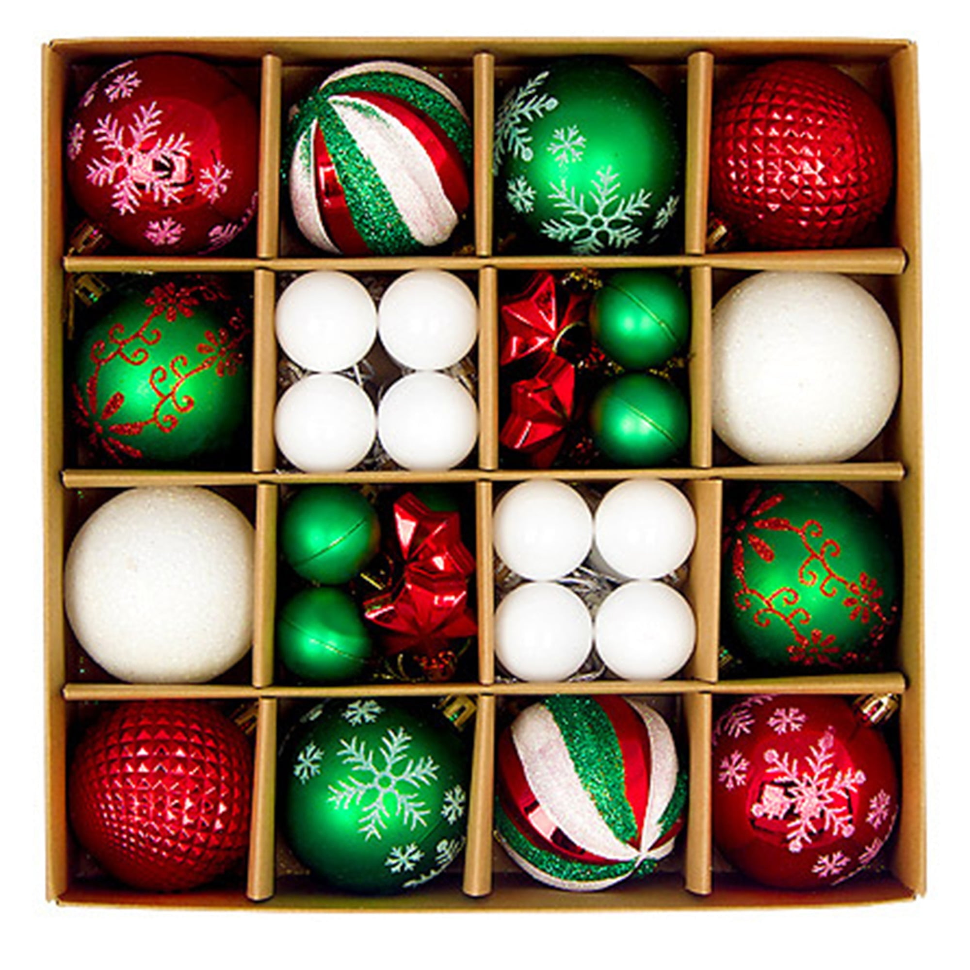 Liu & Qu Christmas Tree Balls Ornaments, Shatterproof Hanging ...