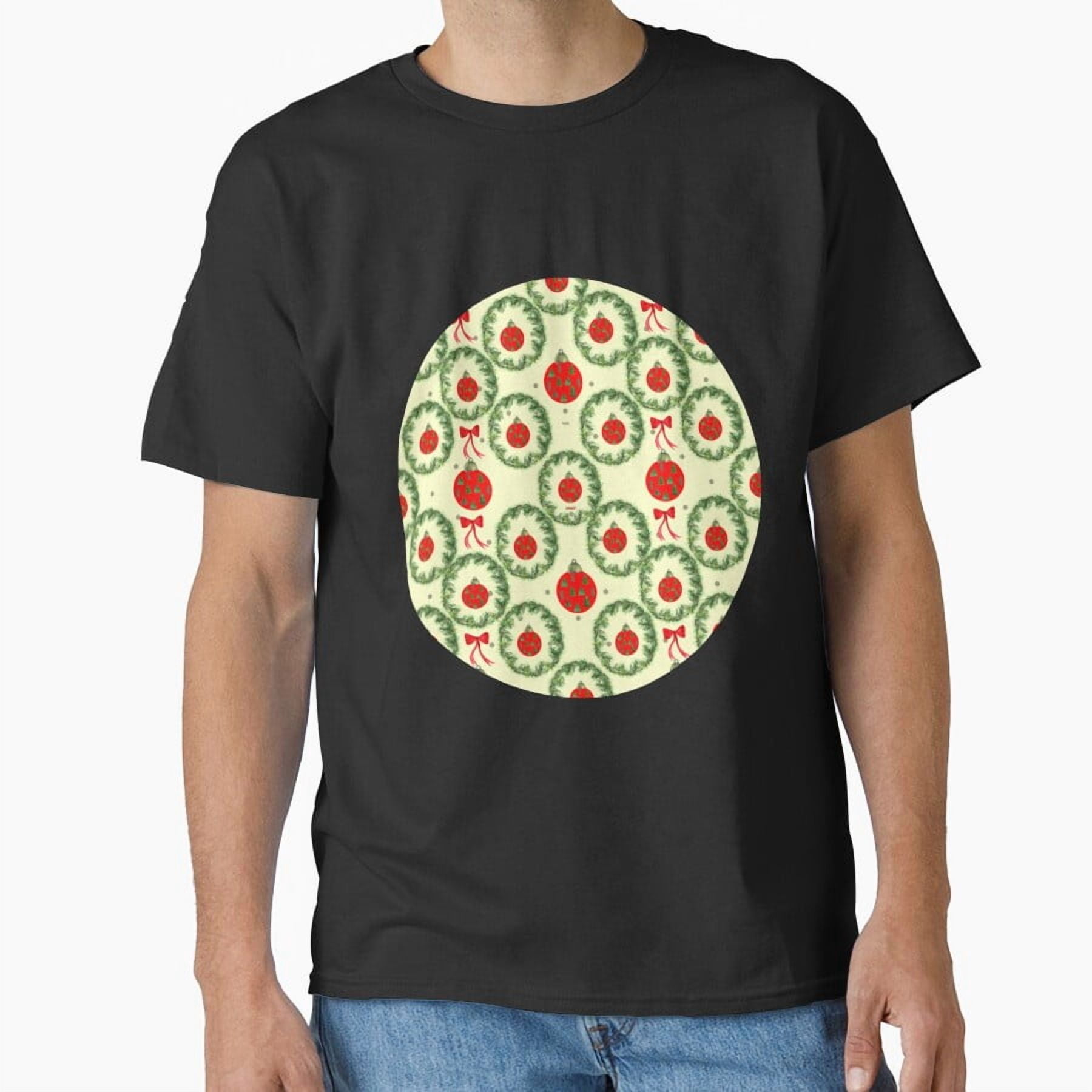 Christmas Tree Balls With Green Wreaths Simple Holiday Decoration ...