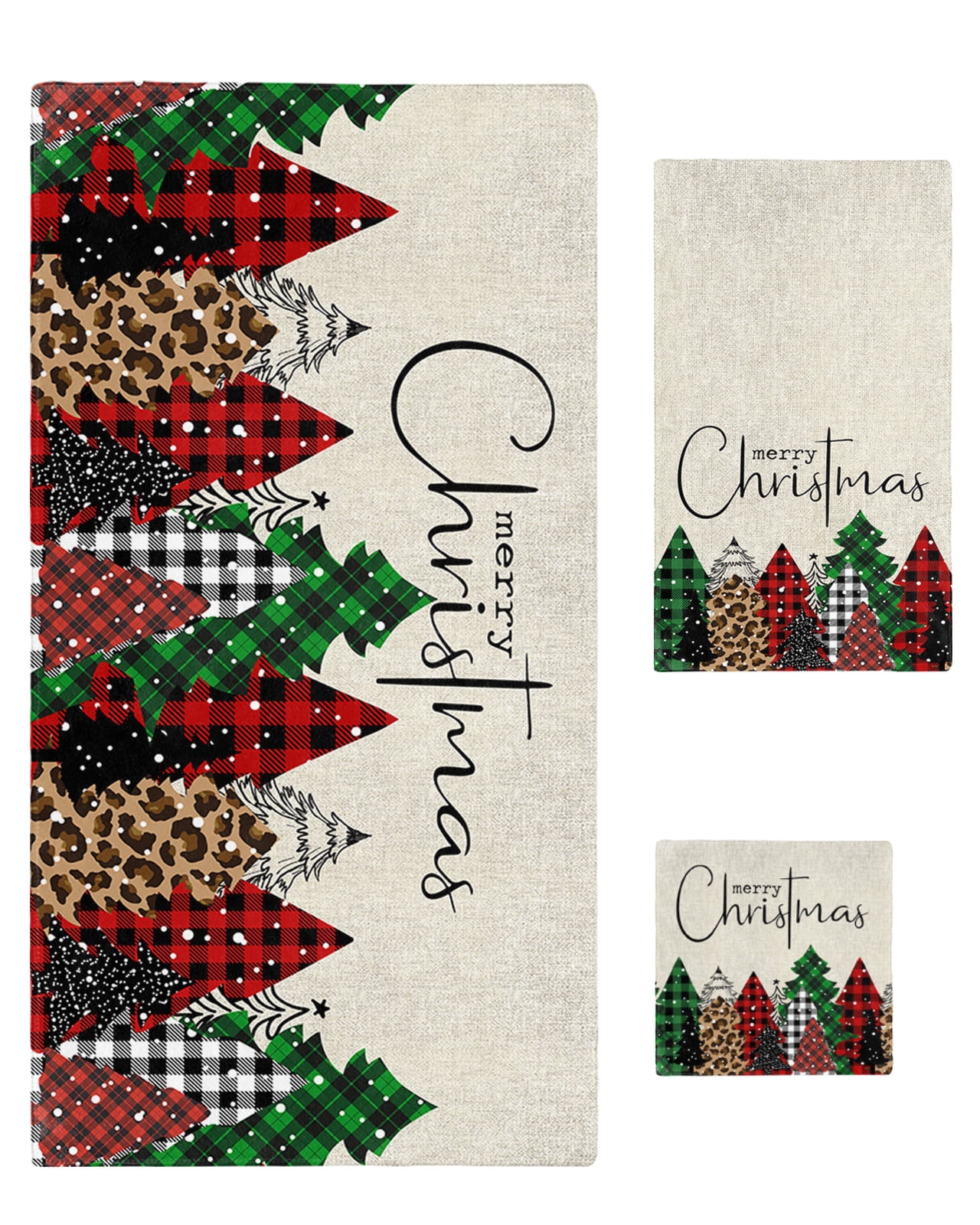 Christmas Tree Bath Towels for Bathroom Set,Luxury Microfiber Towels ...