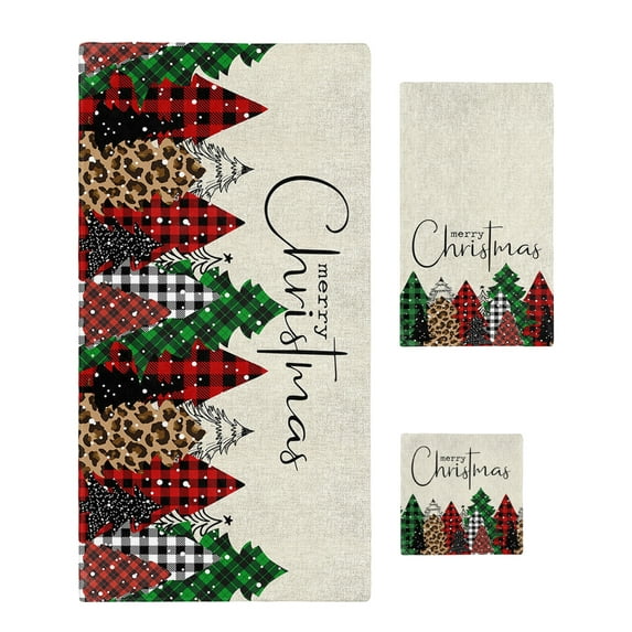 Christmas Tree Bath Towels for Bathroom Set,Luxury Microfiber Towels ...