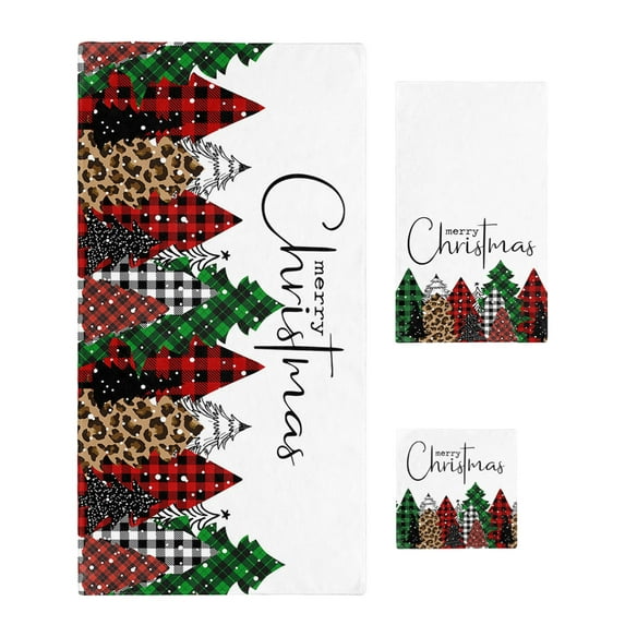 Christmas Tree Bath Towels for Bathroom Set,Luxury Microfiber Towels ...