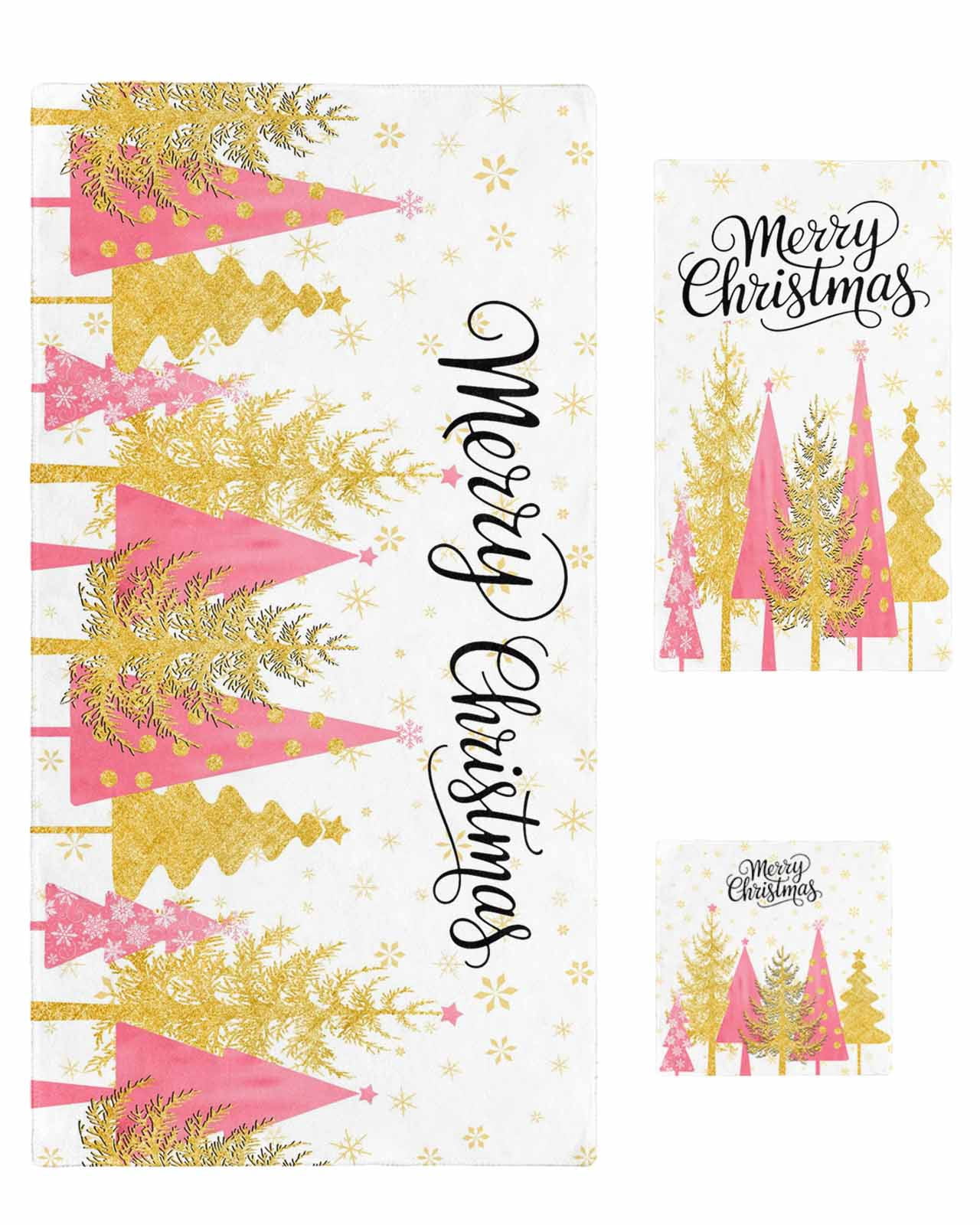 Christmas Tree Bath Towels for Bathroom Set,Luxury Microfiber Towels ...