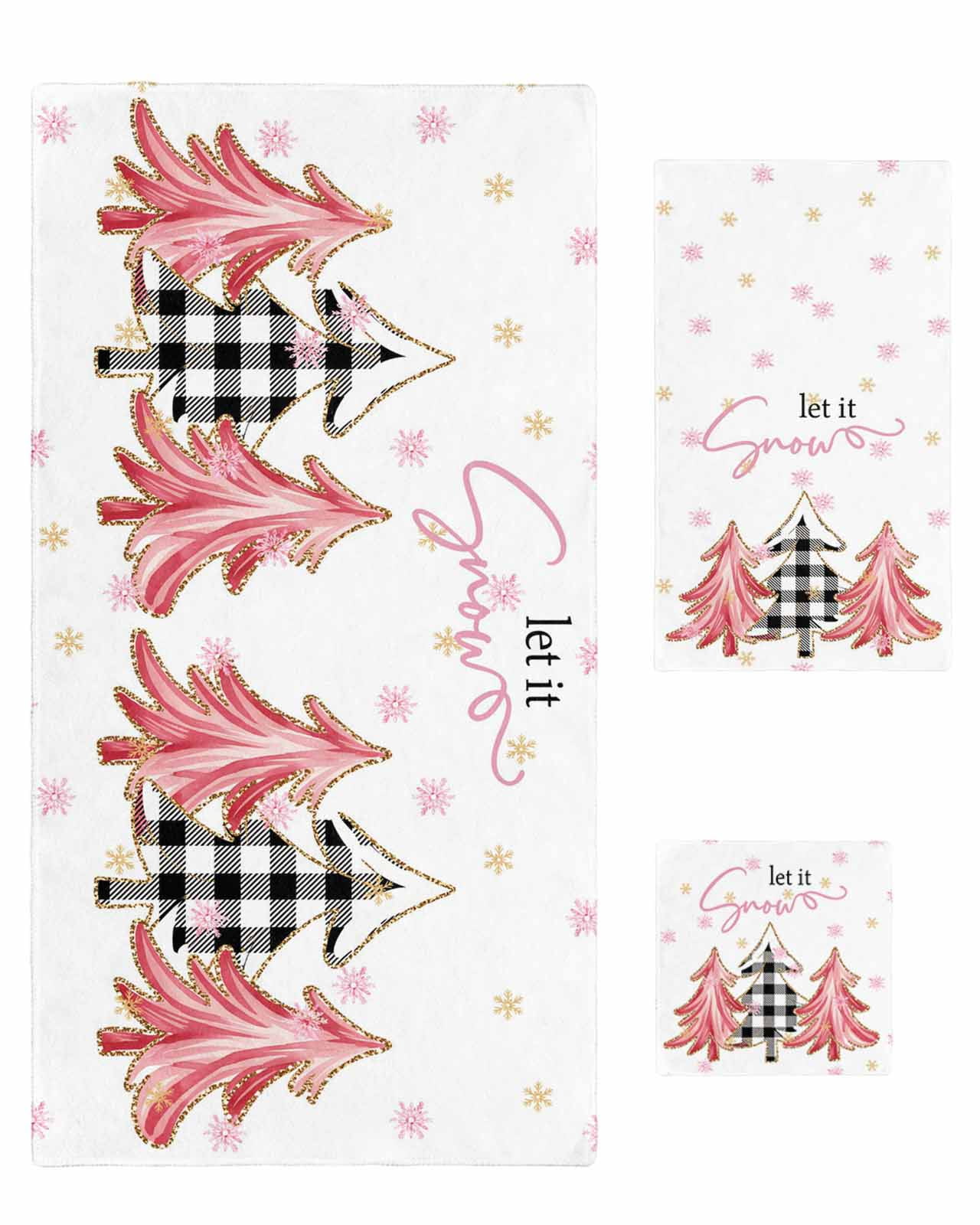 Christmas Tree Bath Towels for Bathroom Set,Luxury Microfiber Towels ...