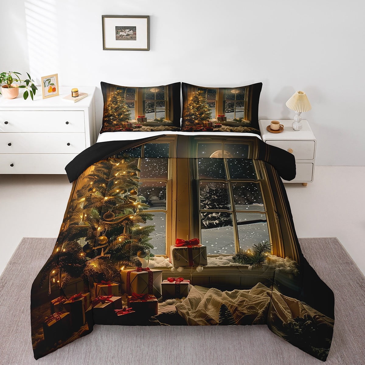 Christmas Tree Bedding for Boys Girls Kids Christmas Decorations ...