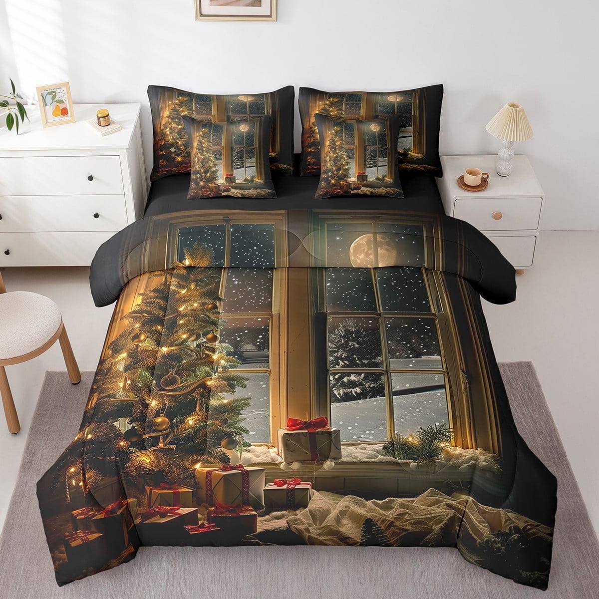 Christmas Tree Bedding Set 7 Piece for Boys Girls Kids Christmas ...