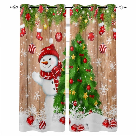 Christmas Tree Blackout Curtains for Bedroom/Living Room, Thermal ...