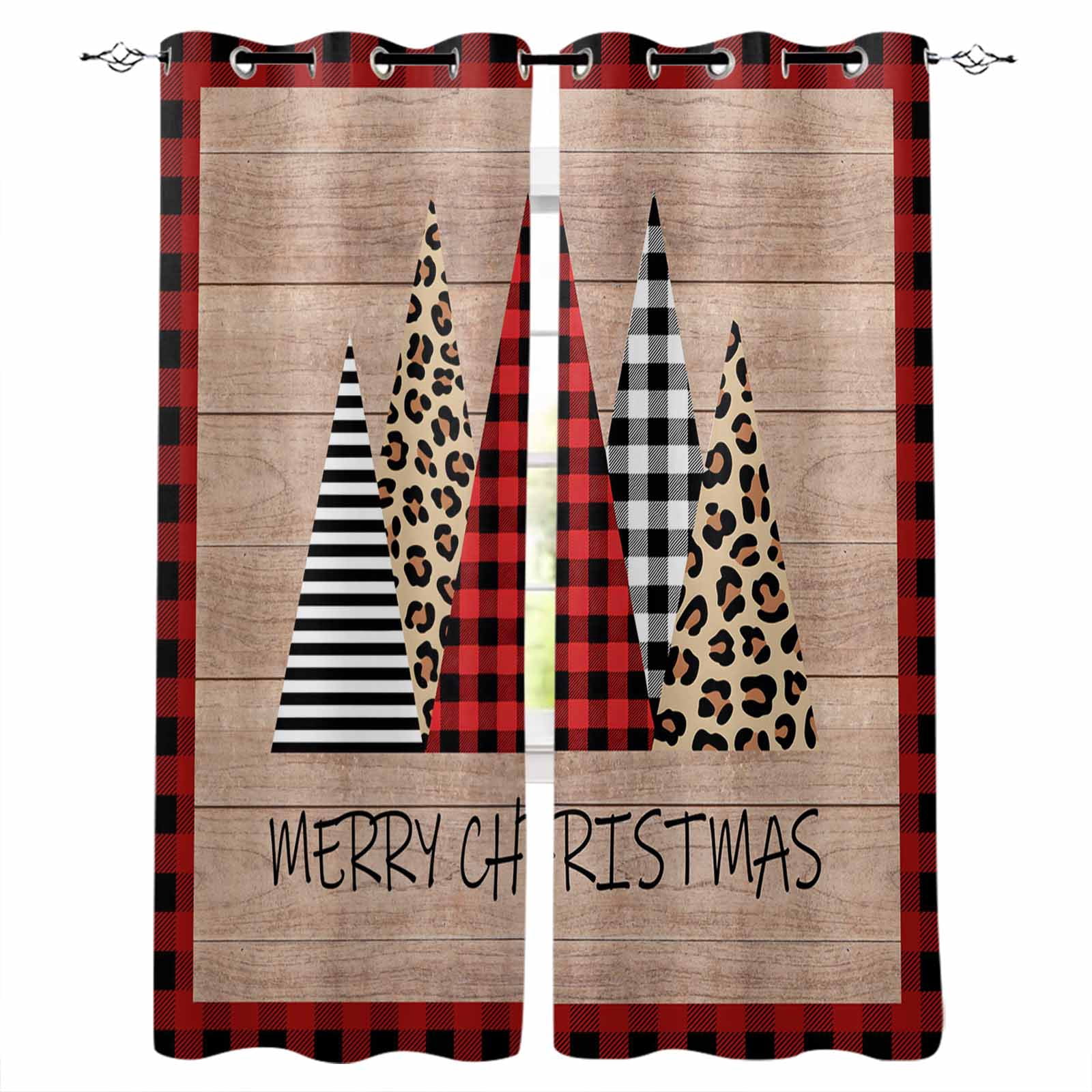 Christmas Tree Blackout Curtains for Bedroom/Living Room, Thermal ...
