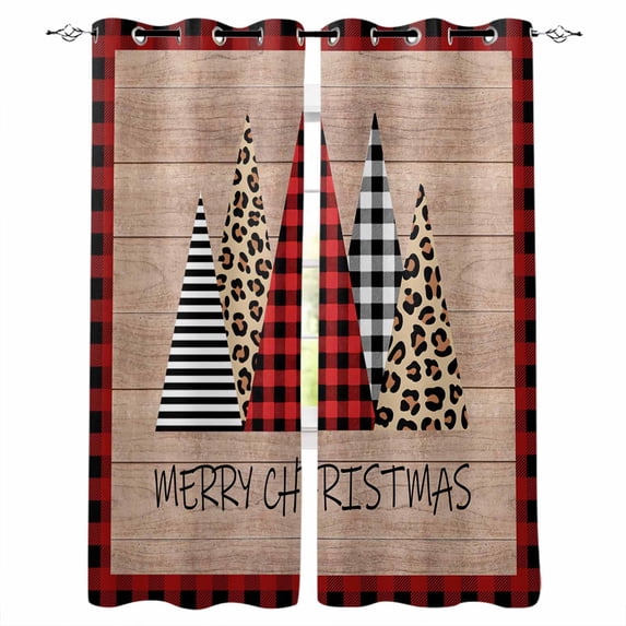 Christmas Tree Blackout Curtains for Bedroom/Living Room, Thermal ...