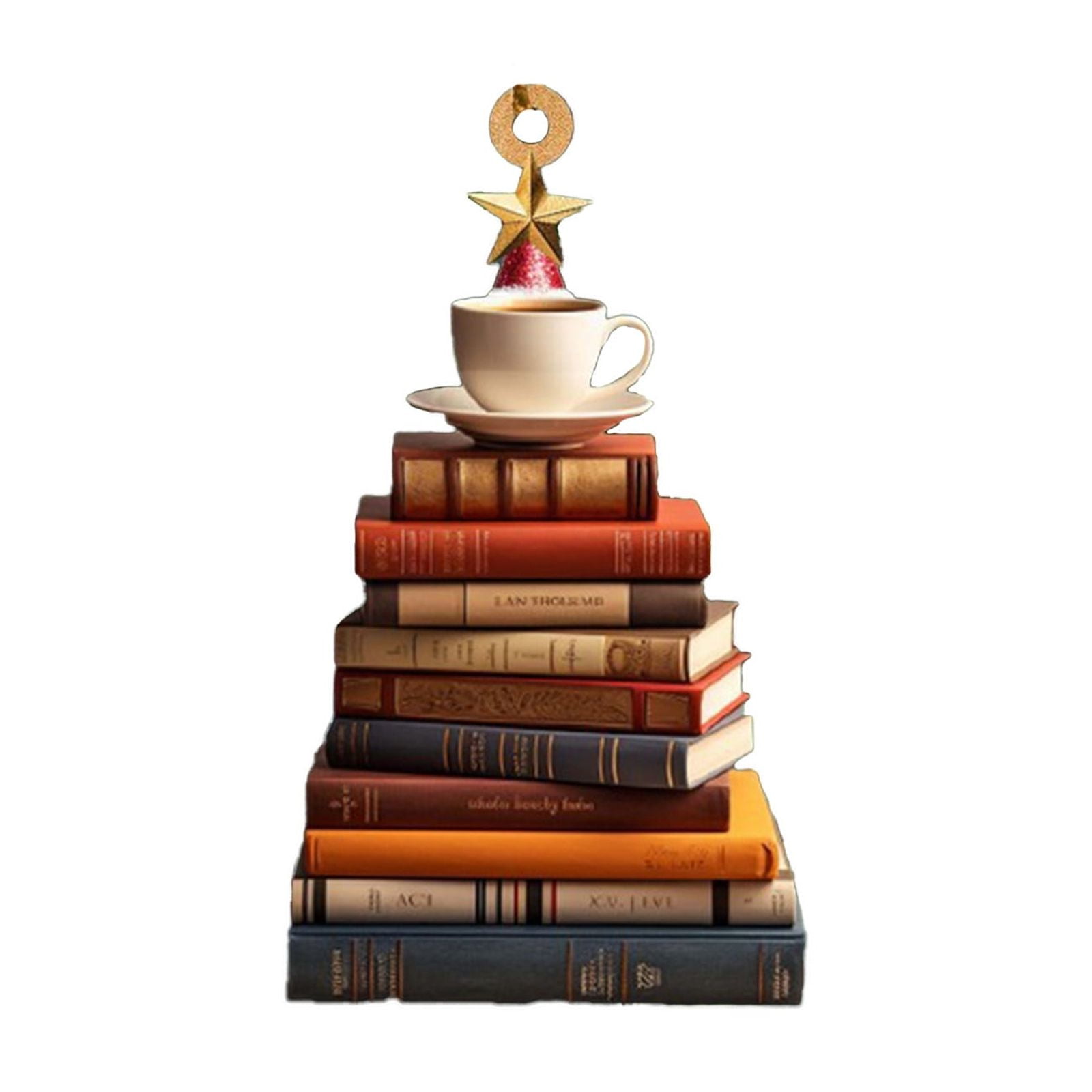 Christmas Tree Bookshelf Festive Holiday Display Shelf for Books, Decor ...