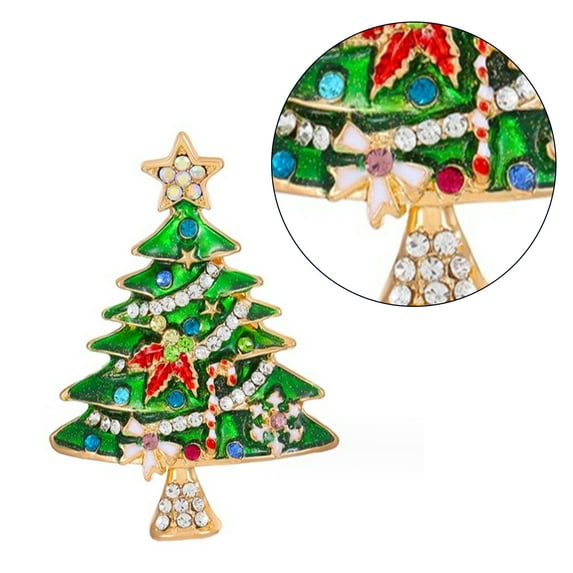 Christmas Tree Brooch Pins for Women Sweater Shawl Clip Jewelry Gift ...