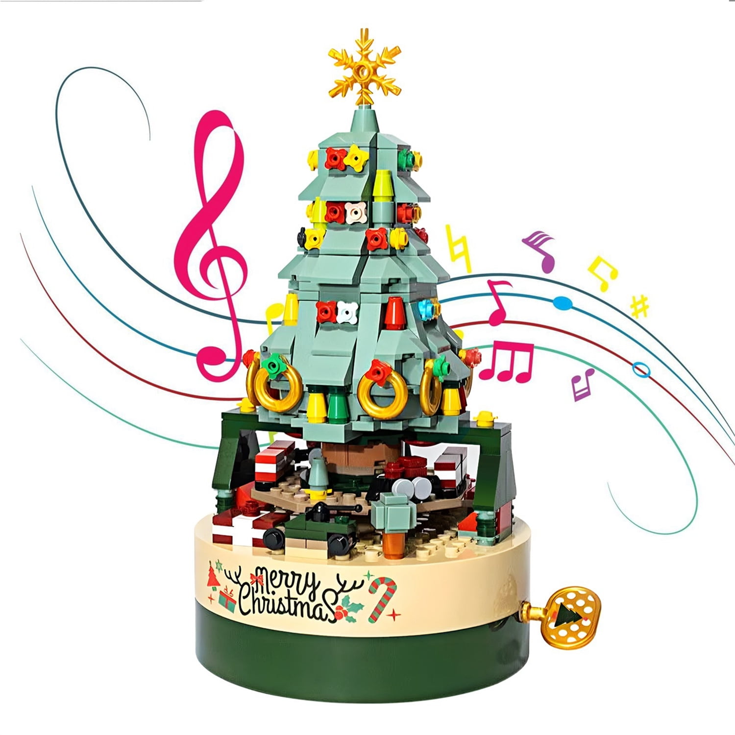 Christmas Tree Building Kits for Kids - DIY Rotating Christmas Tree ...