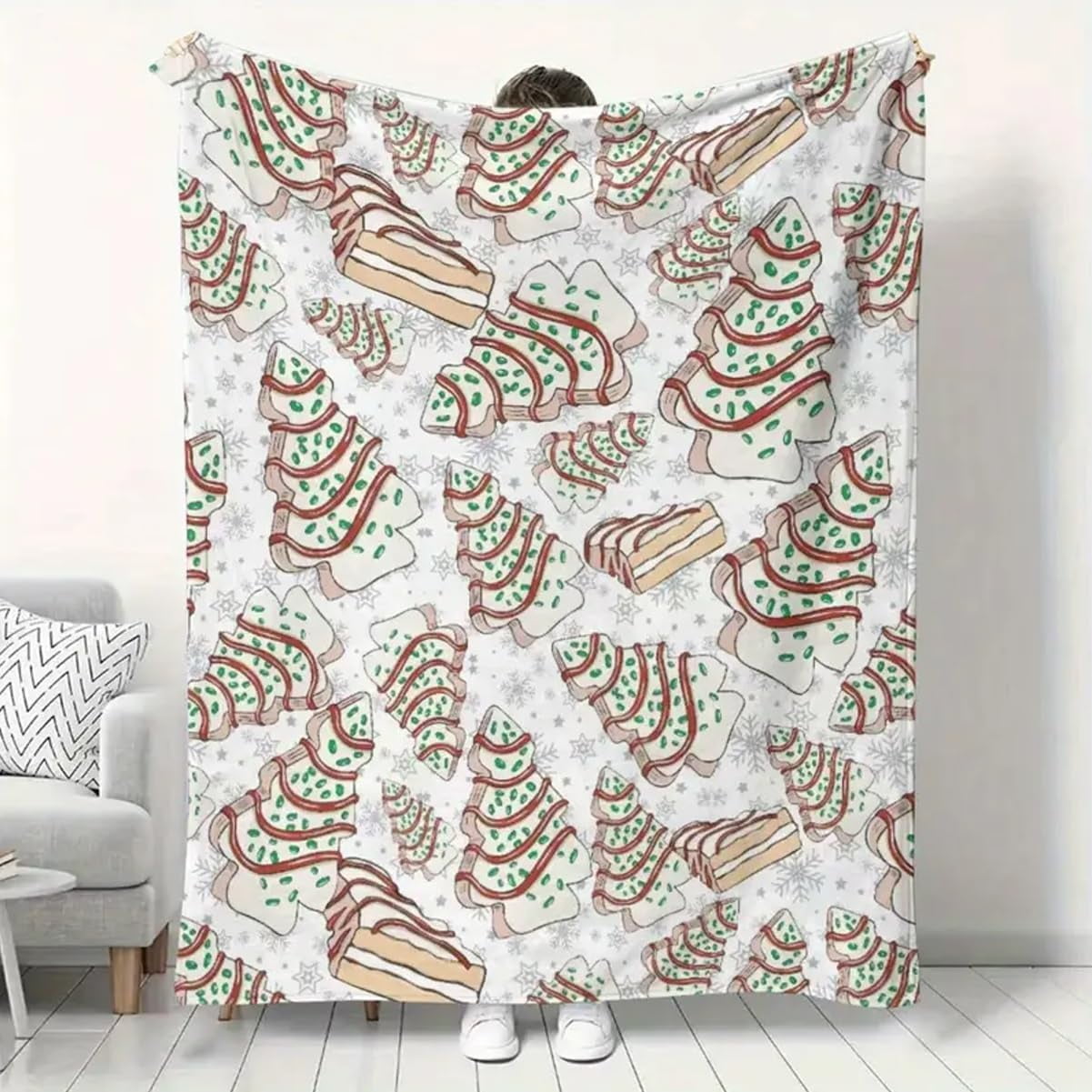 Christmas Tree Cake Blanket Plush, Christmas Blanket Fleece, Soft ...