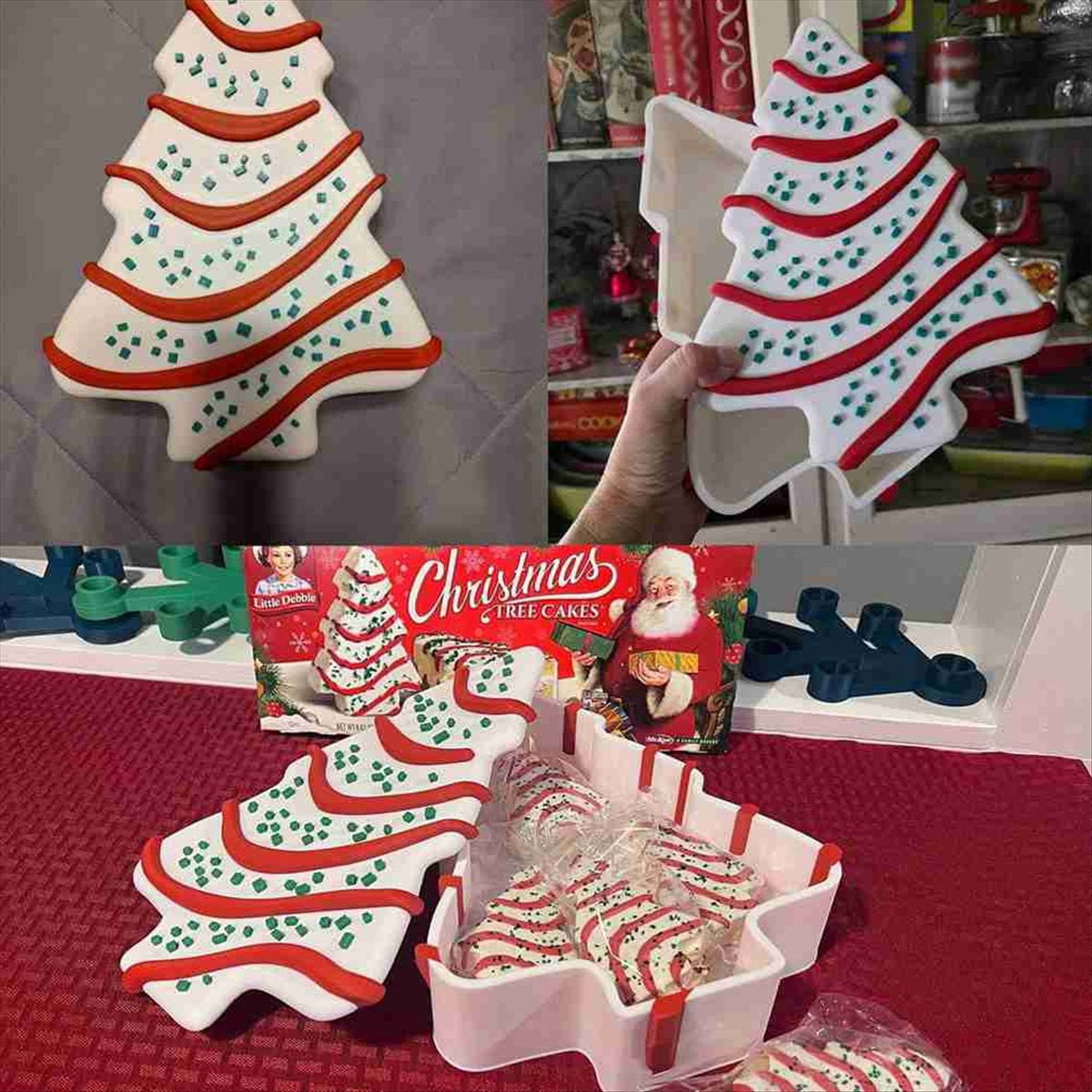 Christmas Tree Cake Storage, Christmas Candy Snack Storage Decoration ...