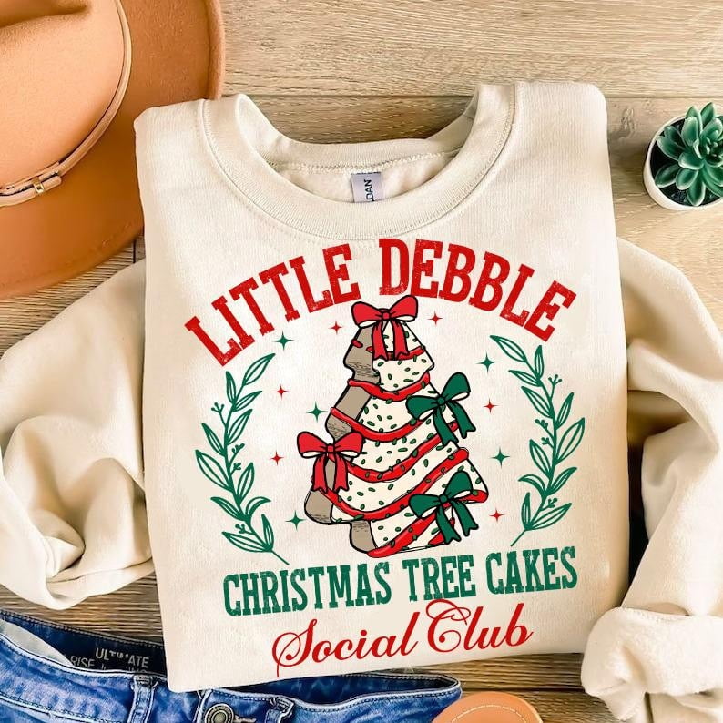 Christmas Tree Cake Sweater, Coquette Tree Cake Farm Fresh Holiday ...