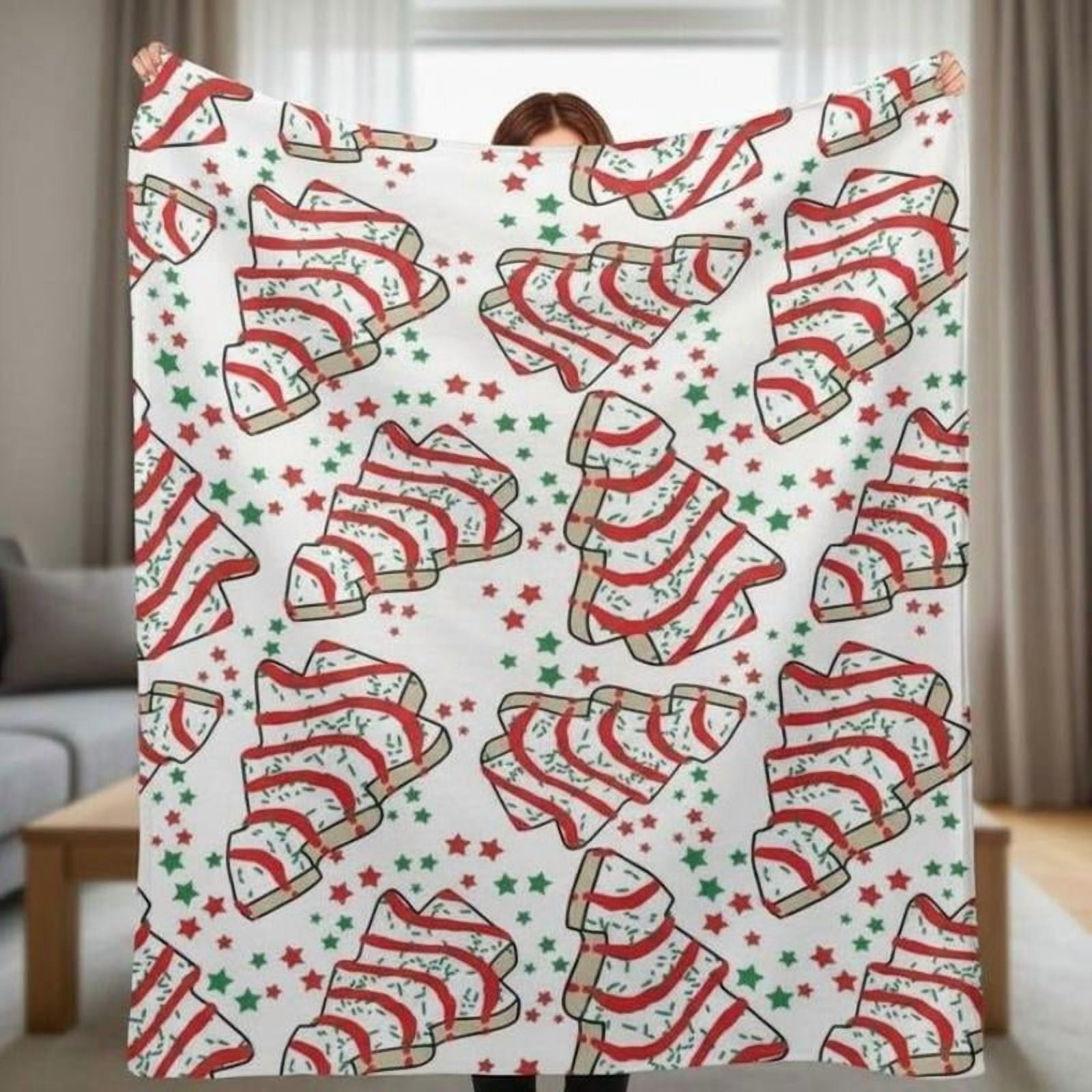 Christmas Tree Cake Throw Blanket Cozy Holiday Gift for Mom Little ...