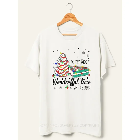 Christmas Tree Cakes It'S The Most Wonderful Time Of Year Tee - Walmart.com
