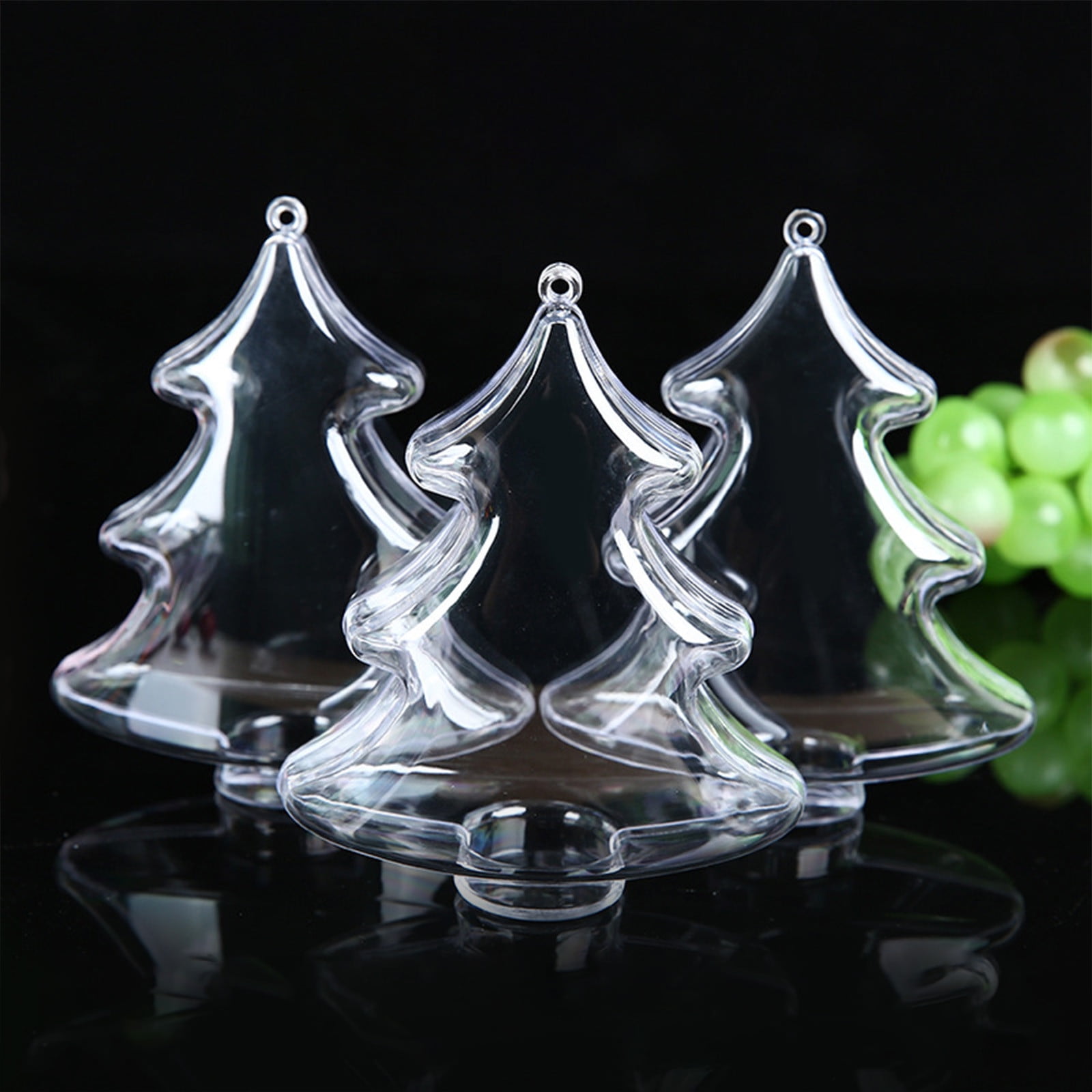 Christmas Tree Candy Box, Transparent Hanging Ornament with Storage ...