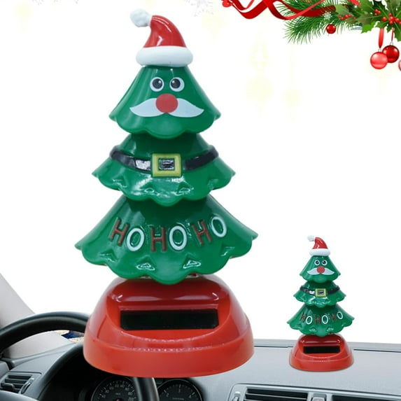 Christmas Tree Car Dashboard Toy,Cute decorations，Solar Dancing ...