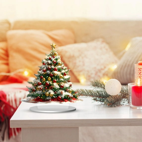 Christmas Tree Carousel Acrylic Standee Holiday Gift Home Decor Desktop ...