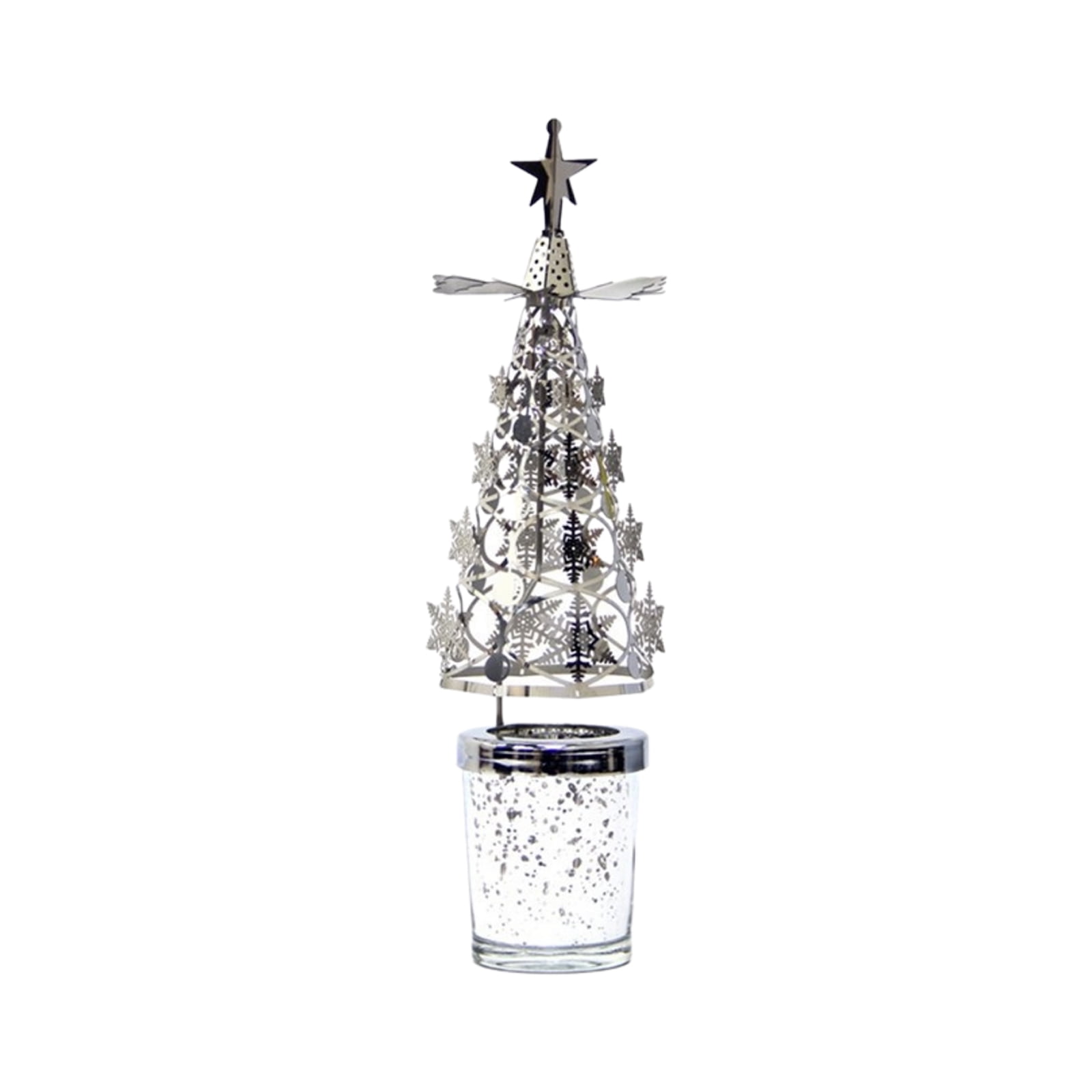 Christmas Tree Carousel Candle Rotary Candle Holder,Spinning Tea Light ...