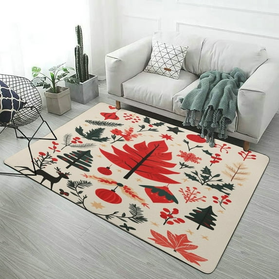Christmas Tree Carpet Style Living Room Bedroom Rug Modern 3d Entry ...