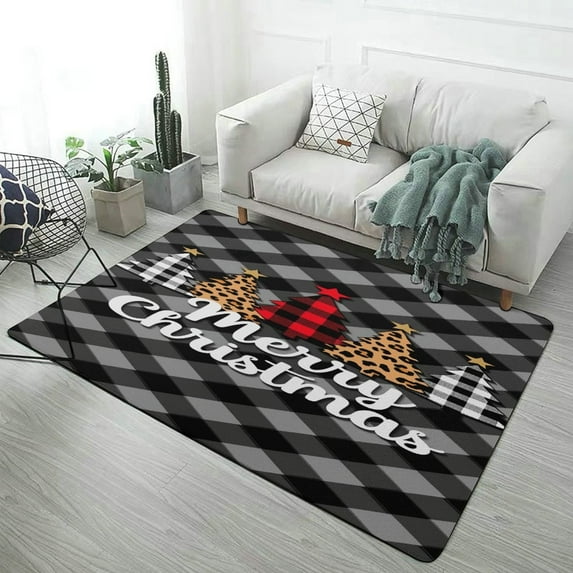 Christmas Tree Carpet Style Living Room Bedroom Soft Comfy Rug Modern ...