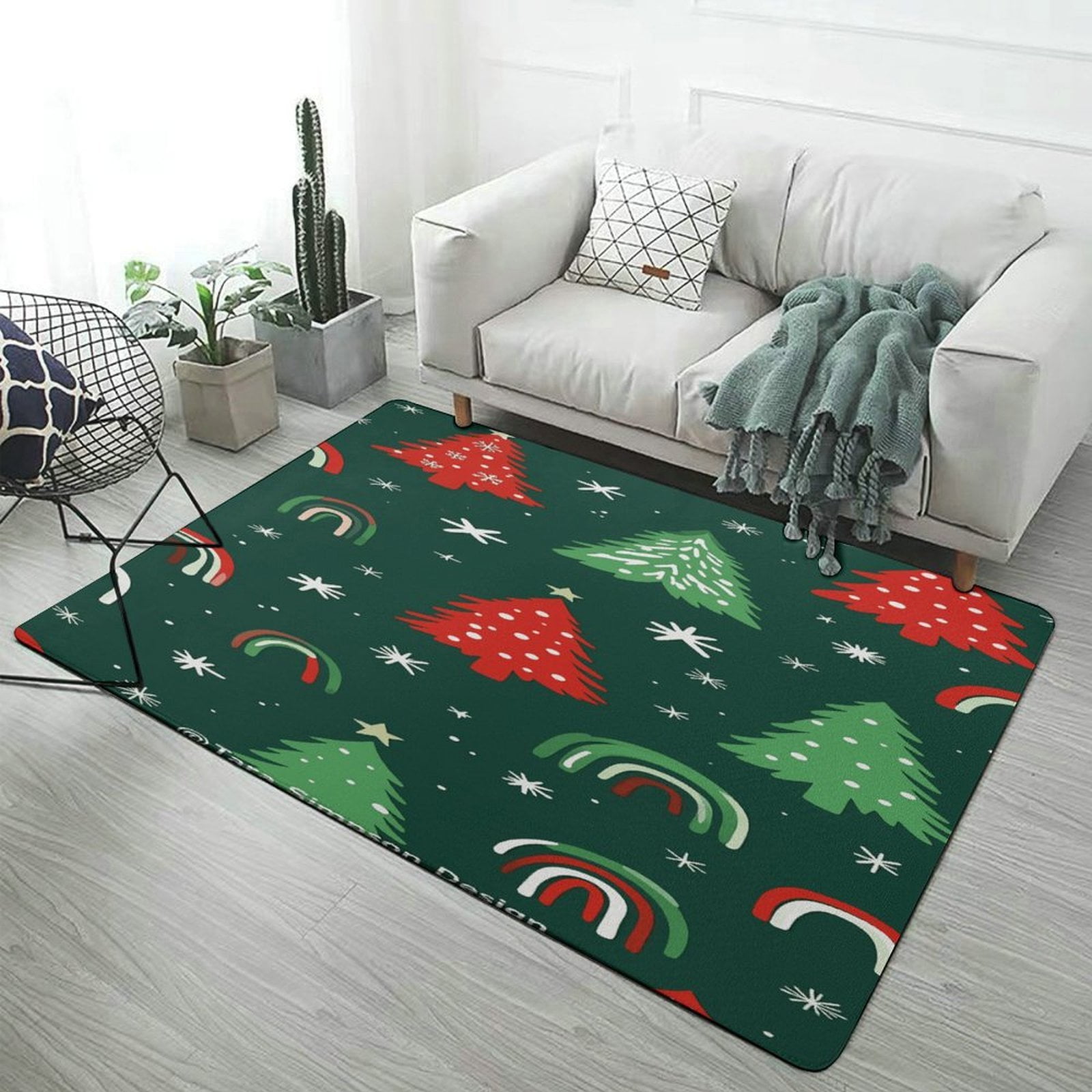 Christmas Tree Carpet for Home Decoration Soft Comfy Rugs for Bedroom ...