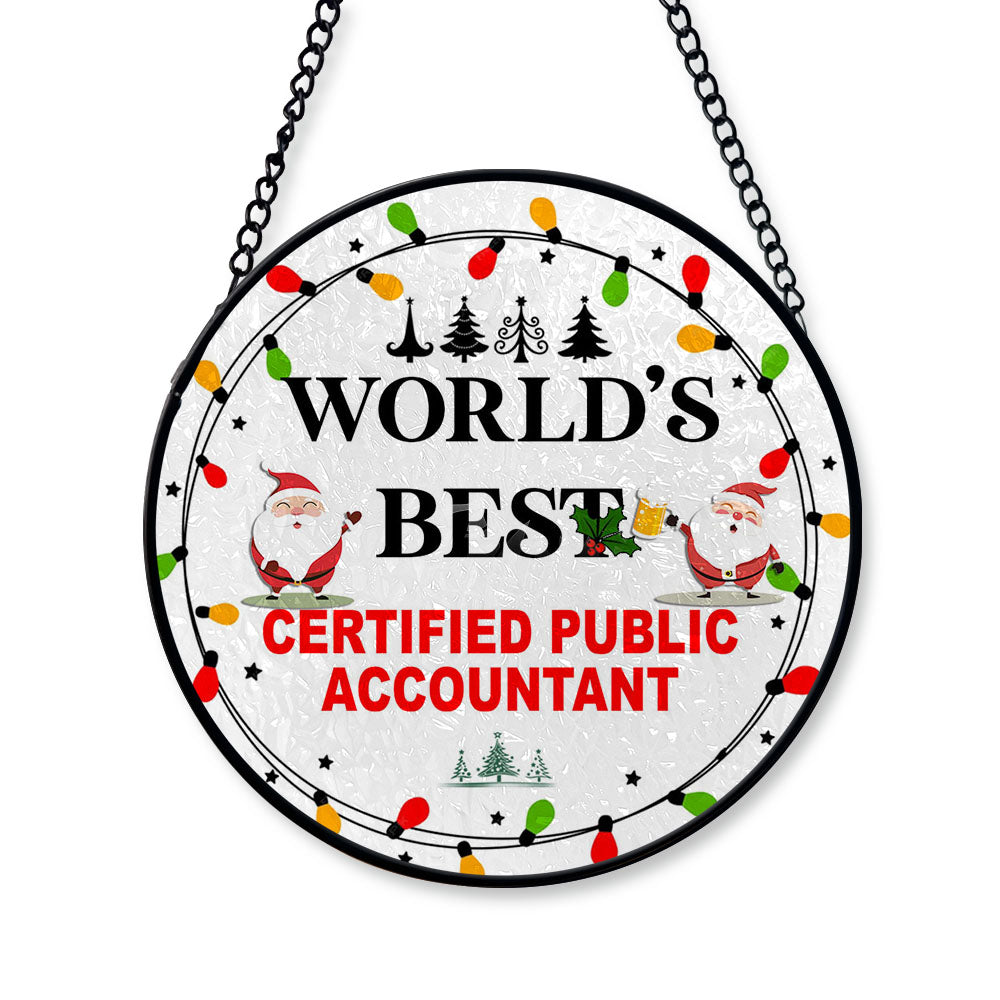 Christmas Tree, Certified Public Accountant Stained Glass Window ...