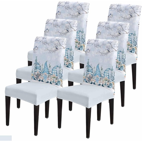 Christmas Tree Chair Covers, Gnome Snowflake Gift Pine Bird Branch ...