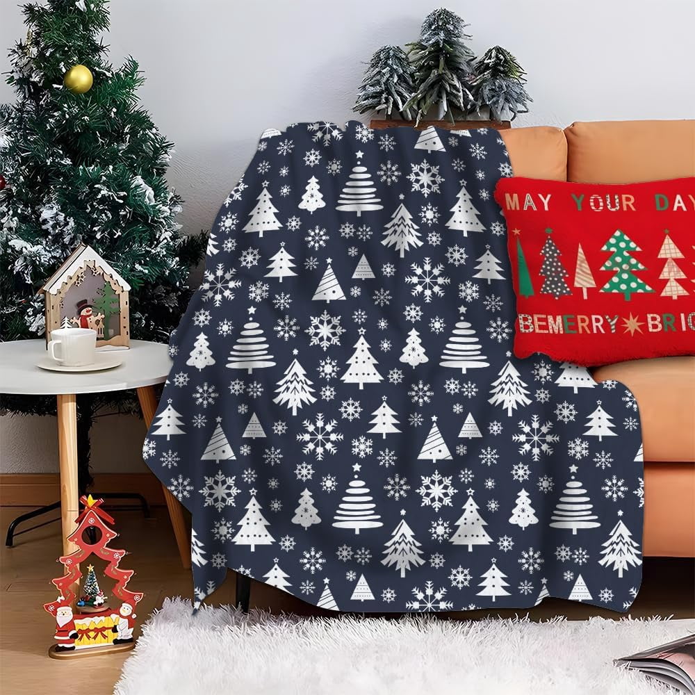 Christmas Tree Christmas Fleece Blanket Super Soft Cozy Blanket ...