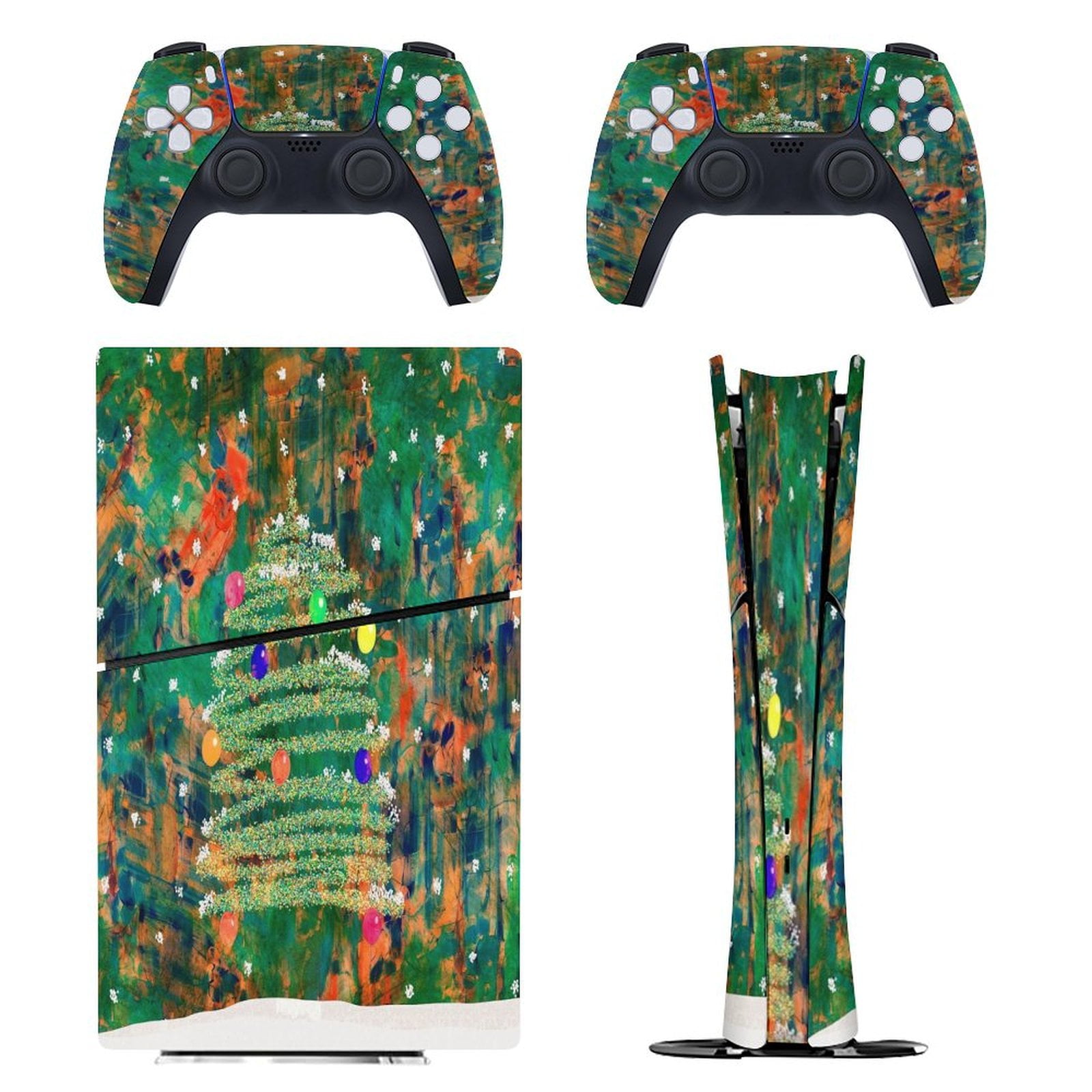 Christmas Tree, Christmas, Watercolor PS5/PS5 Slim Digital Disc Skin ...