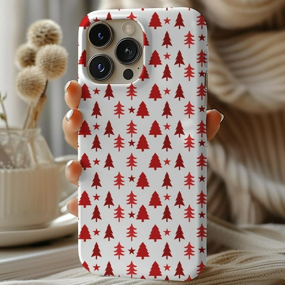 Christmas Tree Collage Phone Case Red Forest Holiday Gift iPhone 17 ...
