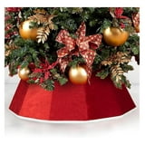 Christmas Tree Collar, 26.3" Red Foldable Tree Ring Skirt for Pencil ...