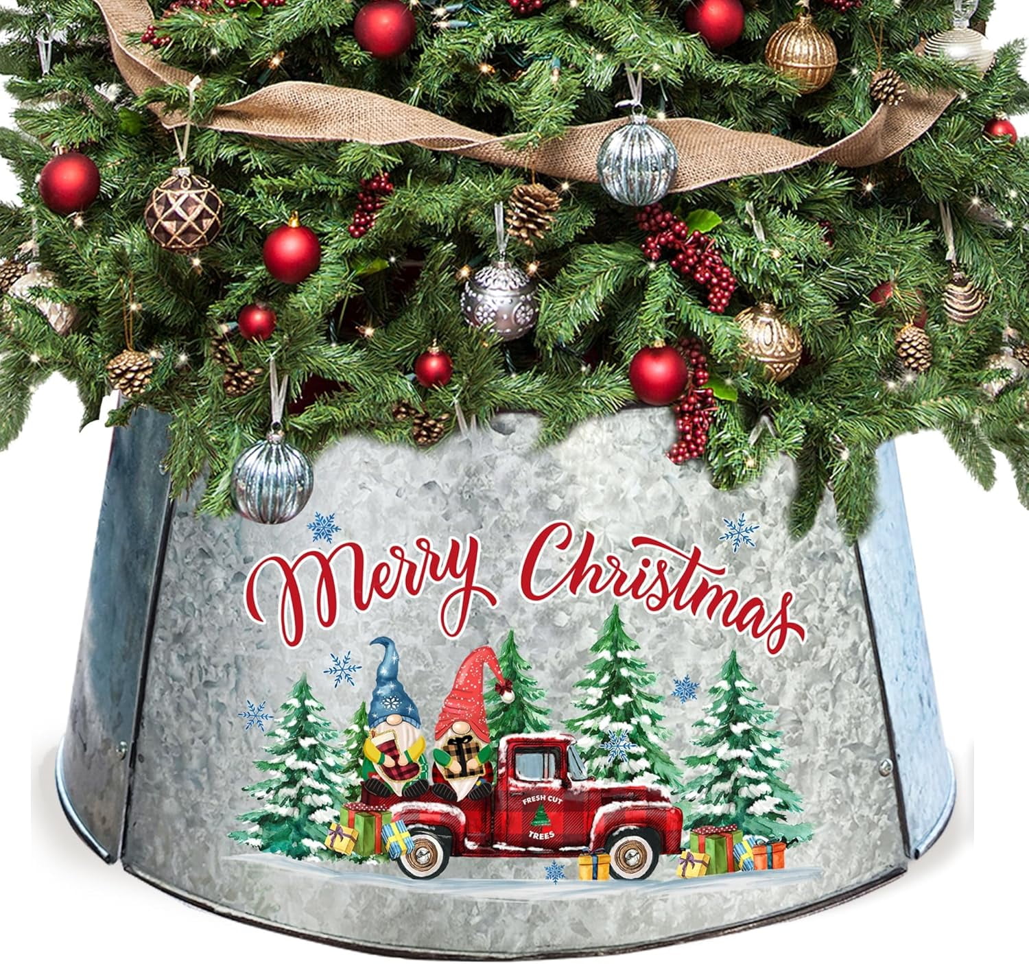 Christmas Tree Collar, Metal Tree Collar 29 Inch Diameter Base ...