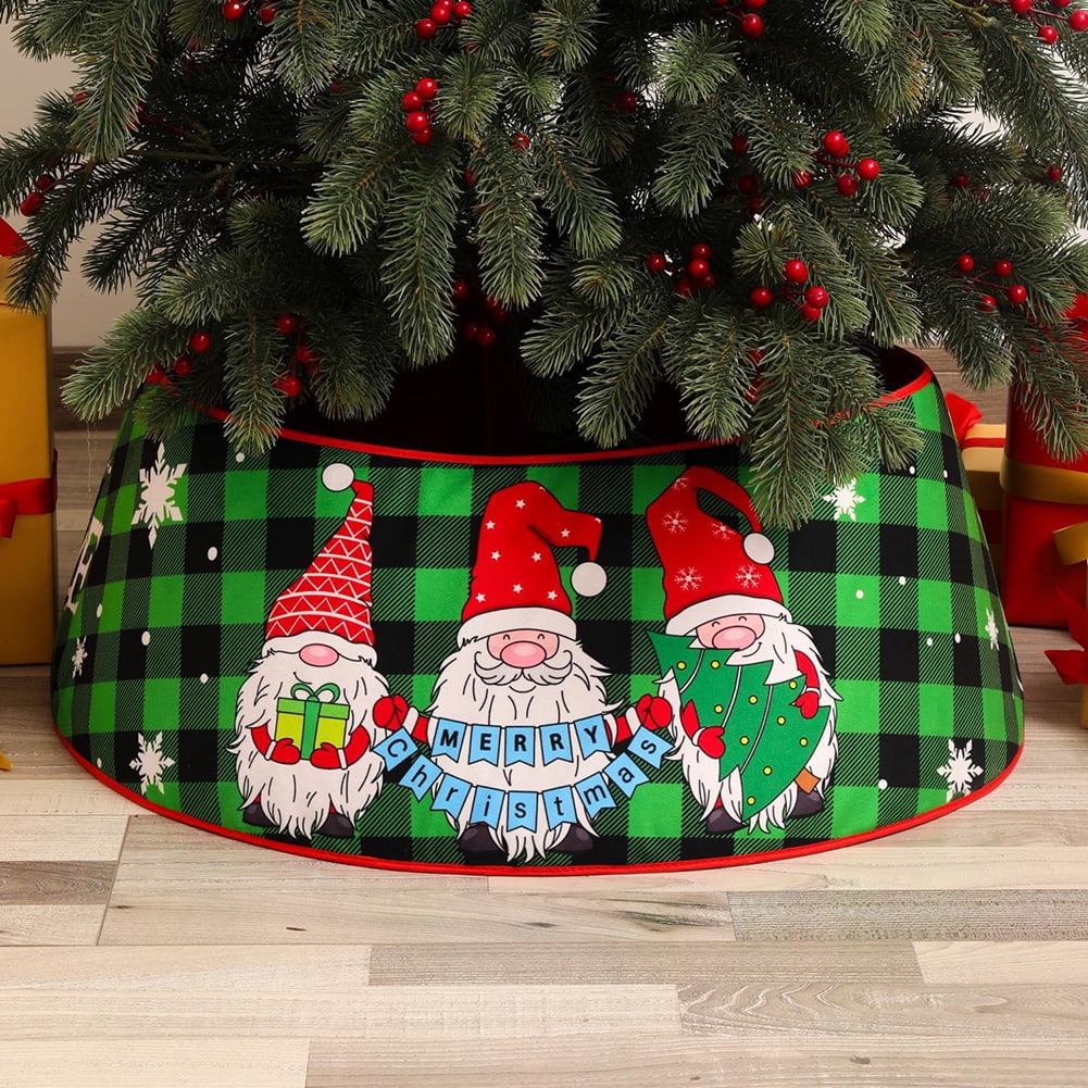 Christmas Tree Collar, Xmas Tree Ring Fabric Round Skirt for Artificial ...